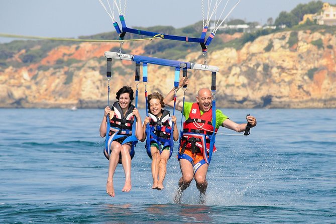 Parasailing from Albufeira Marina by Boat