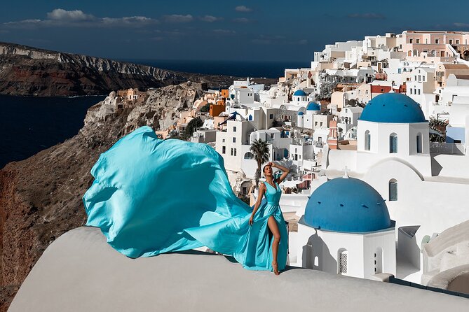 Santorini flying dress photo - The Value of the Experience