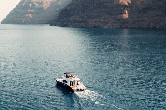 Private Caldera Cruise with Power Catamaran ENJOY incl. Meal & Drinks - Frequently Asked Questions