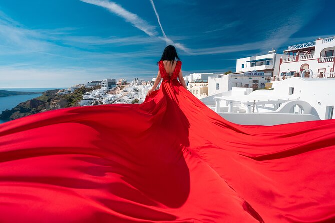 Santorini flying dress photo - Authentic Experiences and Tips