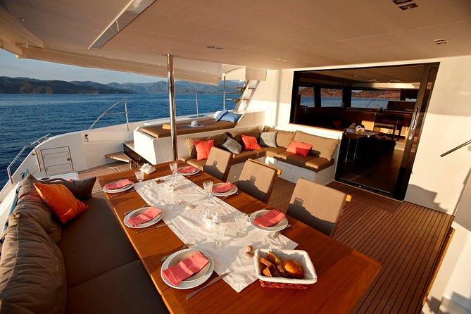 Santorini Luxury Catamaran Day Cruise with BBQ,drinks,transfer - FAQs