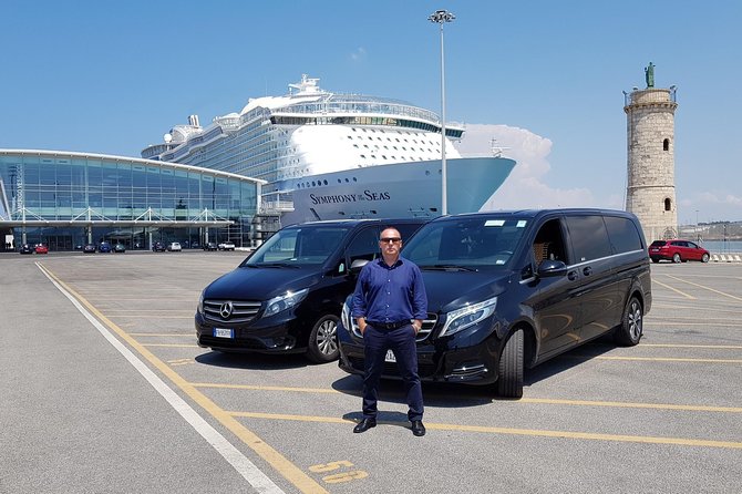 Private transfer to/from Civitavecchia port van Mercedes V class - Key Points