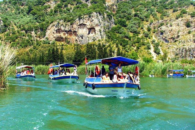 Explore Dalyan, Turtle Beach, King Tombs and Mud Bath from Sarigerme