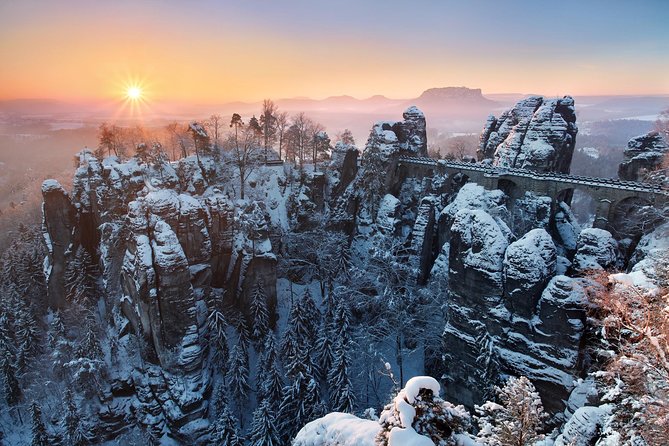 Pravcicka Gate & Bastei Bridge Winter National Park Tour from Prague