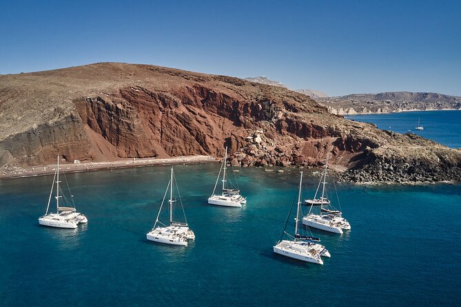 Santorini: Caldera Luxury Catamaran Cruise with Meal & Drinks - The Food and Drinks Experience