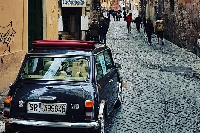 Ancient Tour of Rome by Mini Cooper Classic Cabrio with Aperitif - FAQ