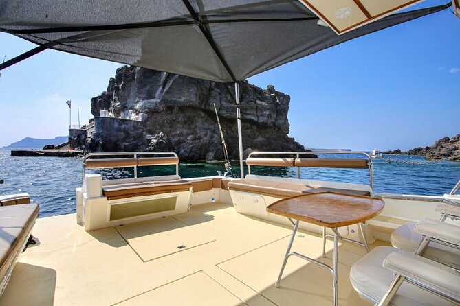 Santorini Private Cruise Sightseeing Tour with BBQ and Drinks - Food and Drinks on Board
