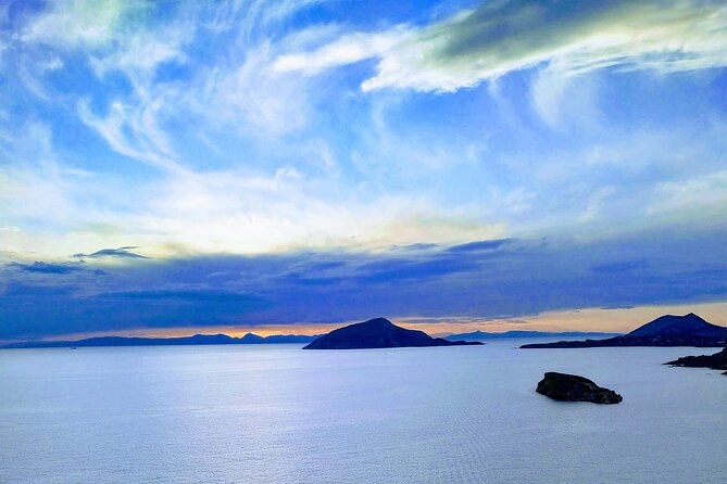 Sunset & swimming at Cape Sounio, Poseidon temple - The Sum Up