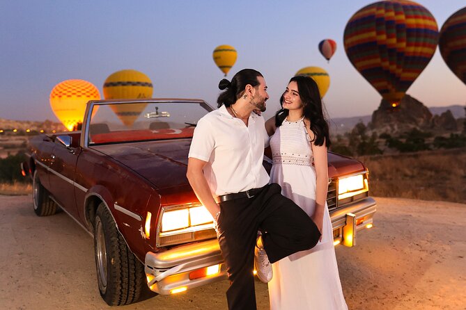Cappadocia Private Photo Shoot with Flying Dress + Vintage Car - The Sum Up