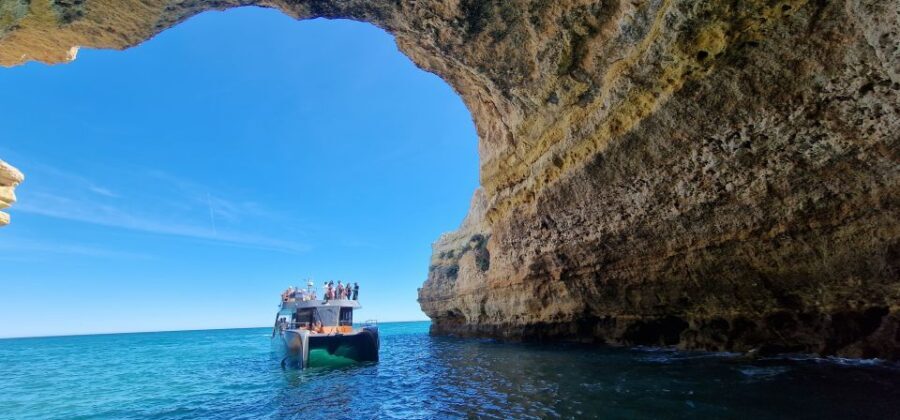 Albufeira: Coastline and Benagil Caves Tour by Catamaran