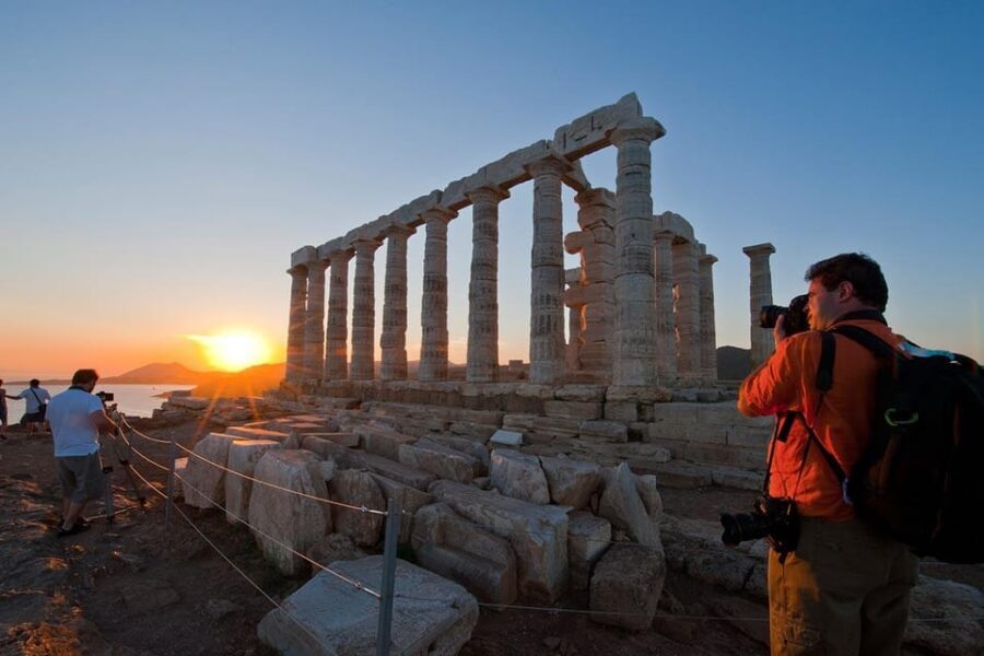 Ancient Corinth and Sunset at Temple of Poseidon Cape Sounio - Transportation and Group Size