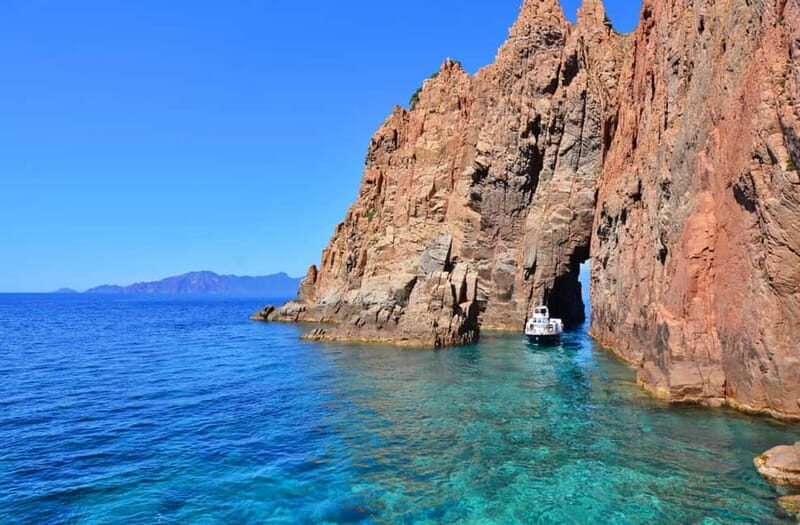 Cargèse: Calanques of Piana on a family boat