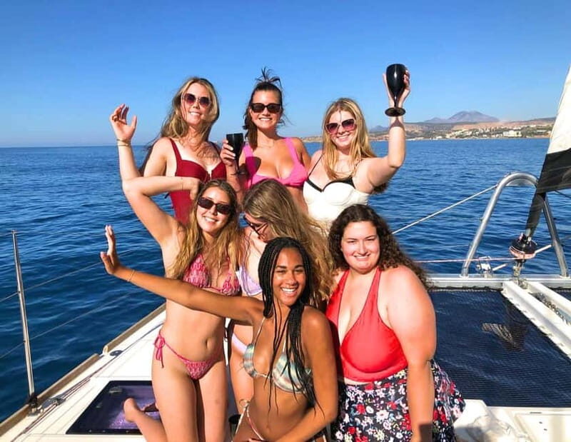 Chania Old Port: Luxury Sunset Catamaran Cruise with Wine