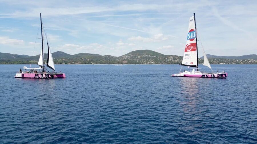 Firework Evening on a Maxi Catamaran from Saint Tropez