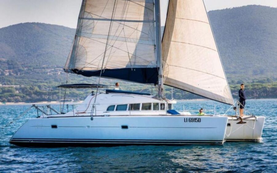 From Cannigione: Catamaran tour among La Maddalena islands