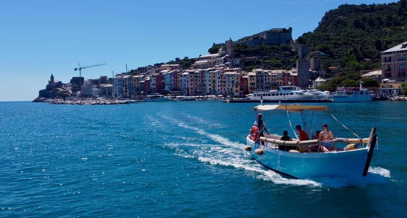 From Monterosso:3 Hour One-Way Sunset Boat Tour to La Spezia