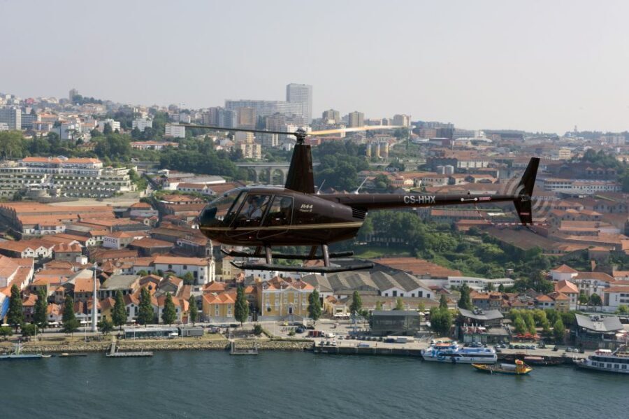From Porto: City and Douro River Helicopter Sightseeing Tour