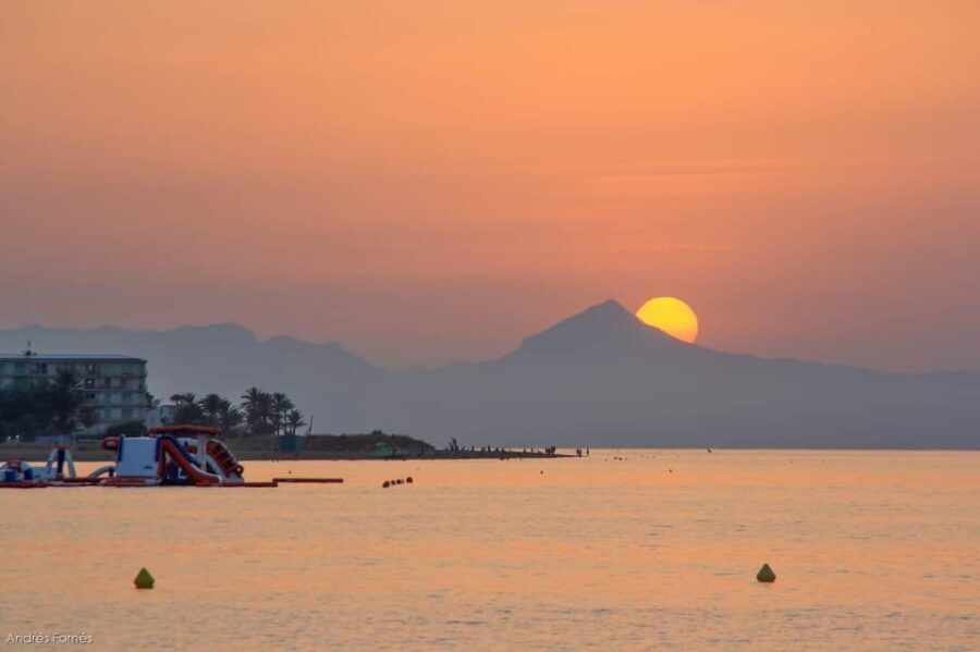Gandia: Sunset at sea from Gandia