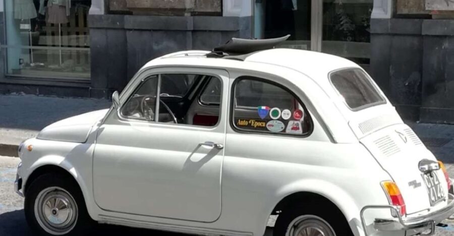 Giardini Naxos or Taormina: Godfather Tour in a Vintage Car - Scenic Coastal Stop: Isola Bella