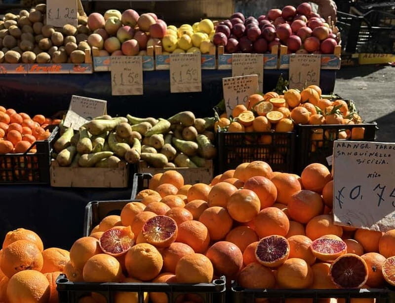 Historic market tour and cooking class in the heart of Catania