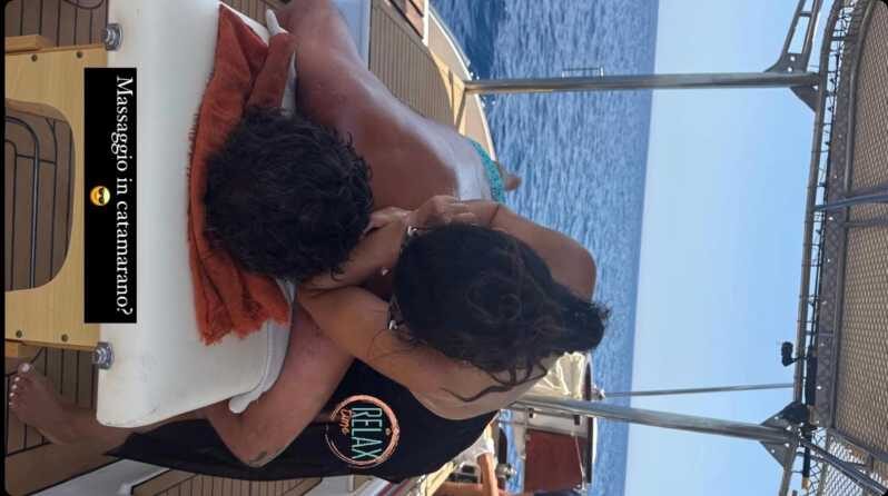 Lampedusa: PRIVATE catamaran tour with massage service