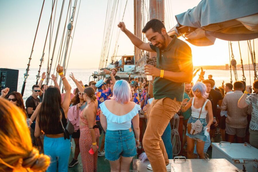 Lisbon: Sunset Boat Party with Live DJ and Night Club Entry - The Stops and Scenes Along the Way