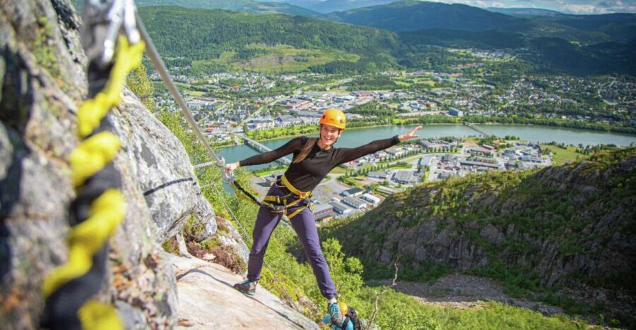 Mountain-climbing adventure in Mosjøen Via Ferrata