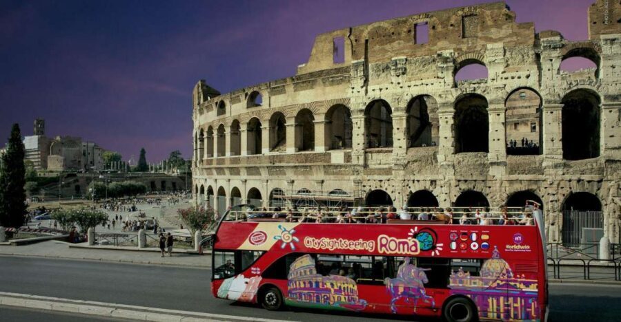 Rome: City Highlights Open-Top Bus Night Tour - The Itinerary in Detail