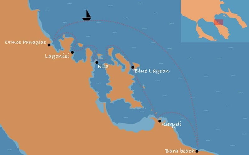 Sithonia: Day Private Sailing Cruise to Blue Lagoon