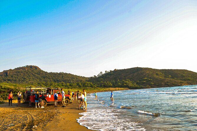 Sunset and Beach Party, Swim with Barbeque Dinner (4x4 Jeep) from Marmaris
