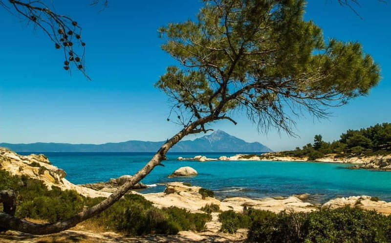 Vourvourou: Private Cruise to Orange Beach & Sithonia Coast