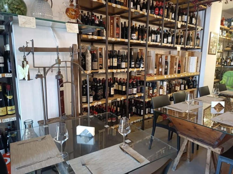 Wine and tuna product tasting