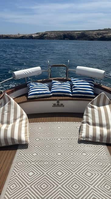 Wooden Gozzo Tour with Aperitif Towards the Beautiful Coast of Polignano