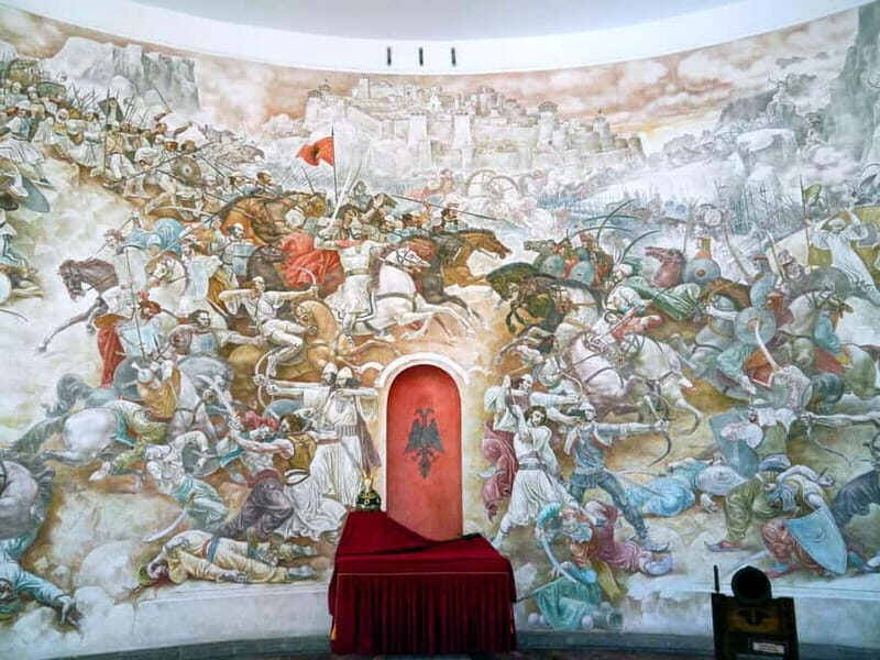 From Tirana/Durres: Kruja, Old Bazaar, Sari Salltik Day Tour