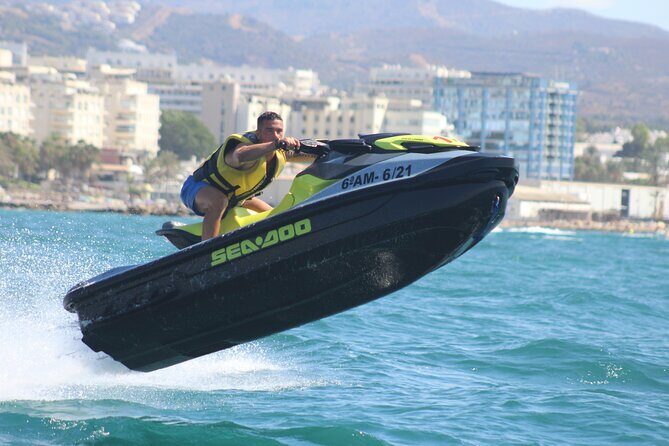 Guided JETSKI tour along the coast of Marbella, enjoy 30 minutes or 1 hour