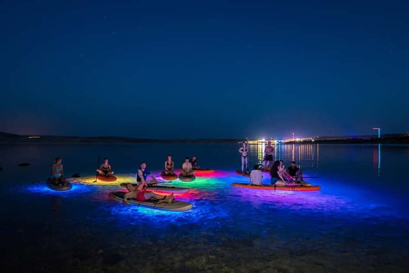 Novalja: Glowing Standup Paddleboard Guided Night Tour - The Itinerary: What to Expect