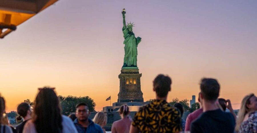 NYC: Statue of Liberty Sunset Cruise Skip-the-Line Ticket - The Itinerary and Landmarks