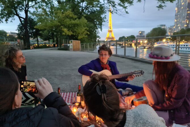 Sunset Picnic with View of Eiffel Tower and Live Music