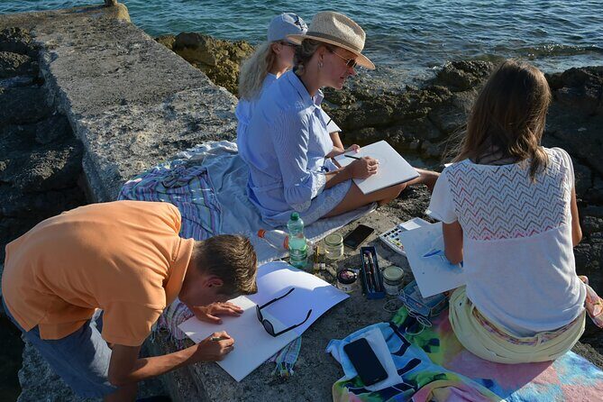 Watercolor workshops on the beach