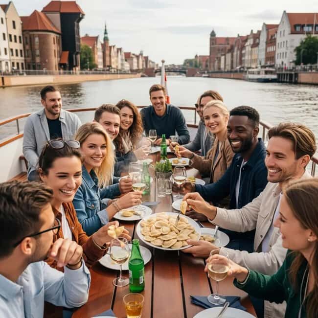 Gdask: Motawa River Cruise with Pierogi Tasting