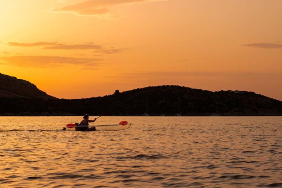 Golfo Aranci: traditional or transparent kayaks, dolphins, and aperitif