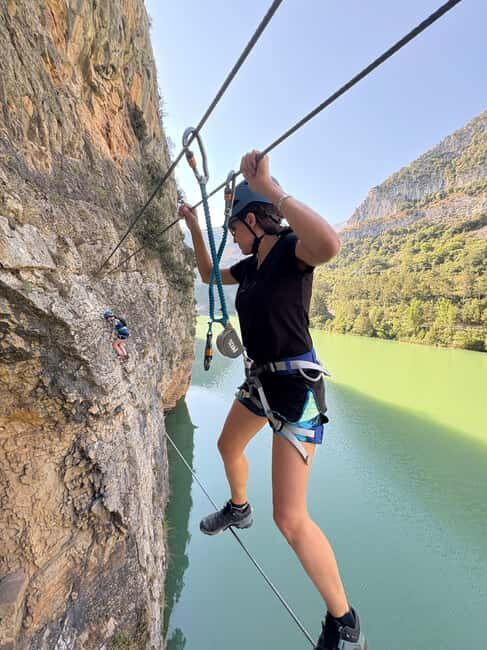 Lleida Pyrenees: Paret de les Arcades Via Ferrata with views of the lake