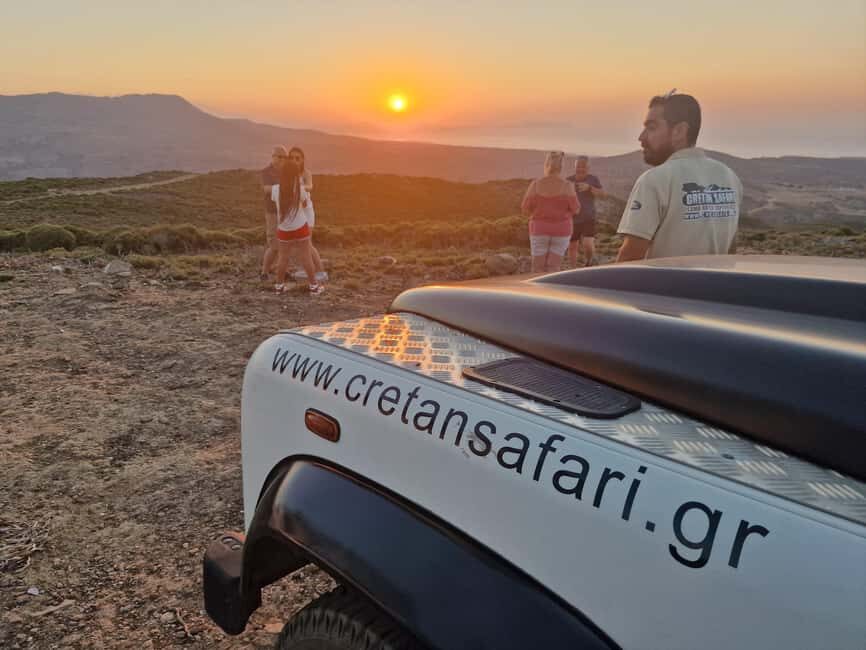 Rethymno Sunset Land Rover Safari with Dinner & Wine