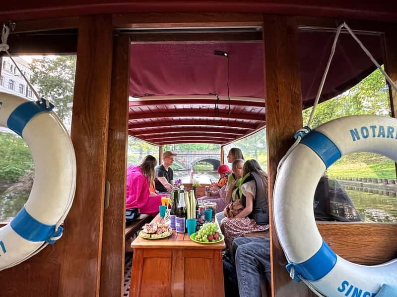 Riga: Private Riga Canal Boat Tour with Latvian Beer