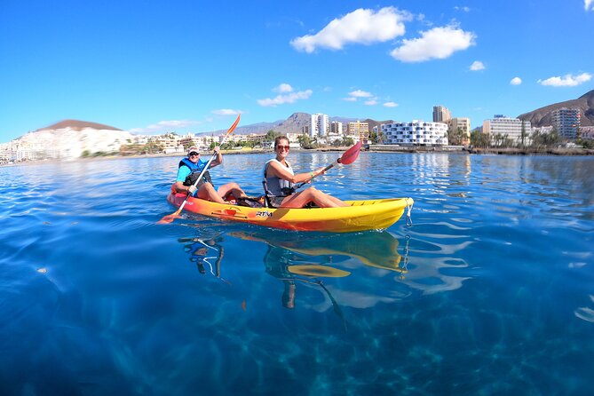 Tenerife: Kayaking and snorkeling, snacks, photos and marine life safari