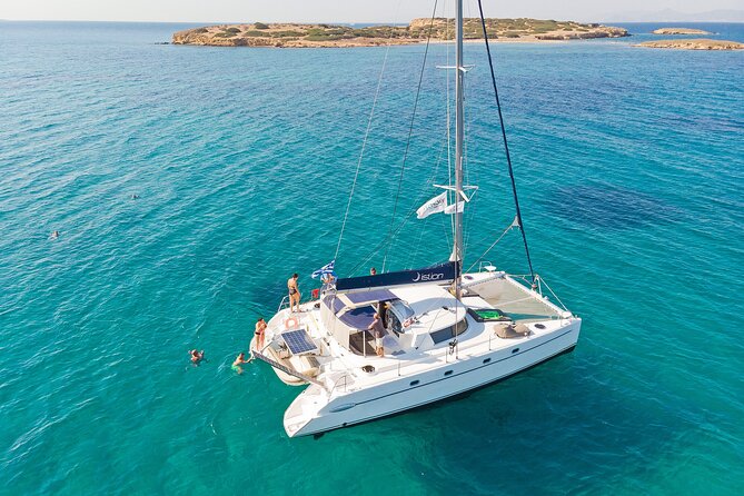 Athens Semi Private Sunset Catamaran Cruise with meal & drinks
