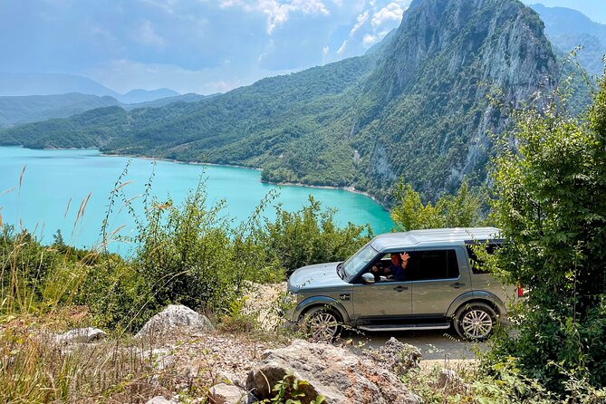 Hike on Gamti Mt & Bovilla Lake from Tirana on Luxe Land Rover
