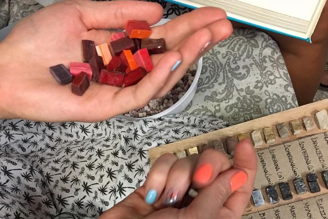 Make your own Athenian Mosaic art piece souvenir to take home in just 3 hours!