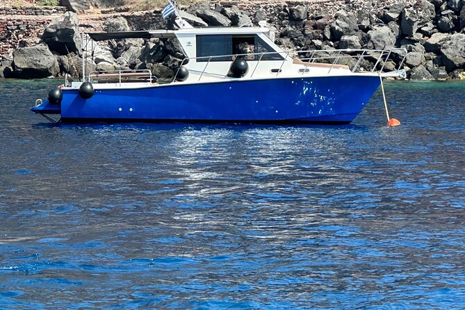 Santorini Fishing Private Cruise boat tour - BBQ, Snorkeling