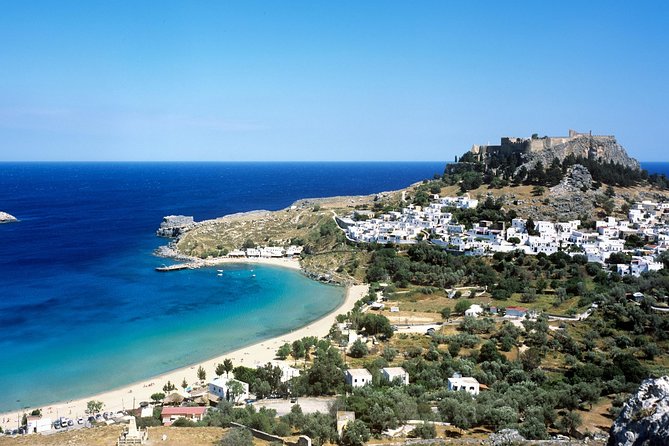 Boat Trip to LINDOS with Swimming Stops at Anthony Quinn's & Tsambika Bays